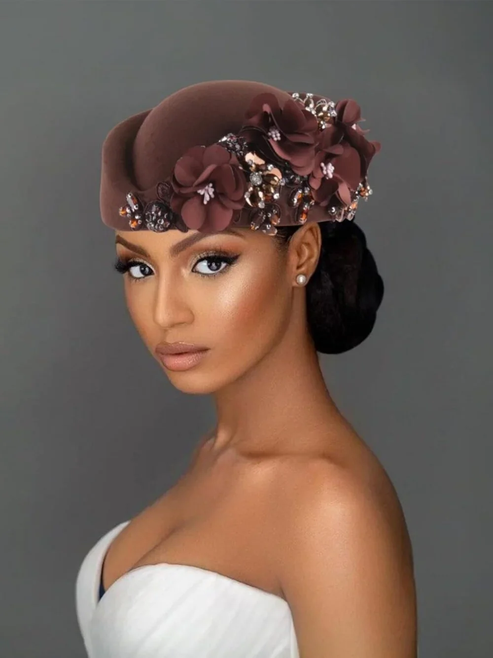 Accessories | Womens British Felt Hat Church Derby Headdress Floral ...